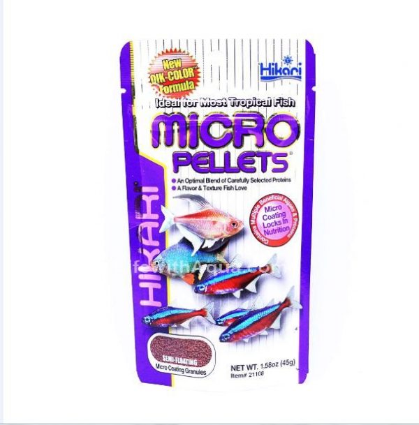 Hikari Micro Pellets Fish Food for Tropical Fishes high in vitamins